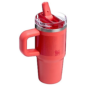 Stanley Quencher ProTour Flip Straw Tumbler with Leakproof Lid 14 oz | Built-In Straw and Handle | Cup Holder Compatible for Travel | Insulated Stainless Steel Cup | BPA-Free | Hot Coral Fade