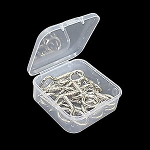 36 Pieces Clear Small Plastic Containers Mini Transparent Storage Box Plastic Beads Storage Containers with Hinged Lids for Beads Hardware Fishing Jewelry Storage