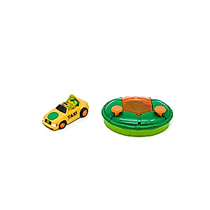 Teenage Mutant Ninja Turtles Toy, Michelangelo Micro Shell Racer Vehicle, TMNT Ninja Racing Toy for Kids, Classic Edition for Kids, Ages 3+