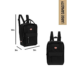 Dickies Brooklyn Mini Backpack, Small Backpack Purse for Men and Women, Travel Shoulder Book Bag (Black)