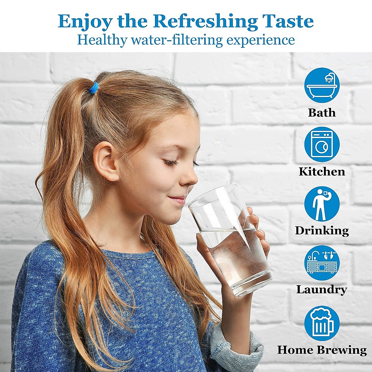 400 GPD RO Membrane Filter Replacement with Reverse Osmosis Membrane Housing, Wrench, 1/4" Quick-Connect Fitting, Check Valve, Fit Under Sink RO Home Drinking Water Filter Filtration Purifier System