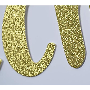 Let's Brunch Bitches Banner Hanging Garland for Bachelorette Dirty Thirty Party Decor Brunch Decorations Photo Prop Sign (Gold Glitter)
