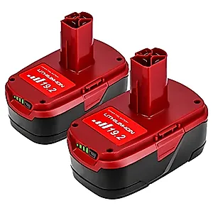 Upgraded 2 Pack 6000mAh 19.2V C3 Replacement Battery Compatible with Craftsman 19.2 Volt Battery Lithium-ion XCP DieHard 315.115410 315.11485 130279005 1323903 120235021 11375 11376 Cordless Tools