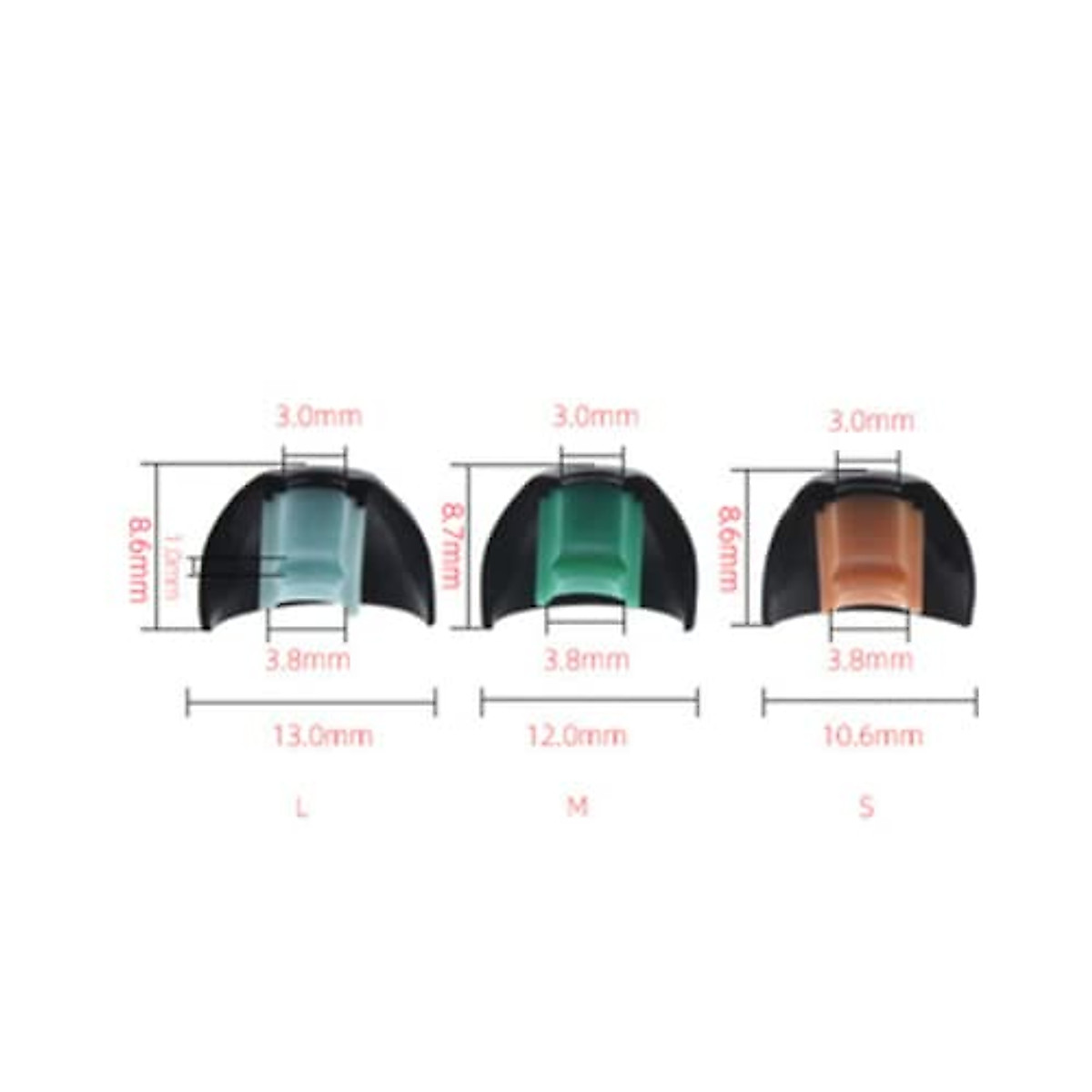 Zotech Replacement Eartips Silicone Earbuds Buds Set for Sony in-Ear Headset WF-1000XM4 WF-1000XM3 MDR-XB50AP XBA-H1 WF-XB700 WF-SP800N S/M/L, 3 Pair (Black)