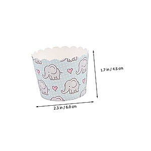 UPKOCH Paper Elephant Baking Holder for Dot Polka Pattern Small -friendly -friendly Liners Wrappers Shop Containers Dessert Home and Cuake Cups Accessory Colorful Paper Party Gift Wrapping 100pcs