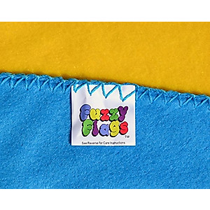 Fuzzy FlagsTM Sweden Flag Fleece Blanket - 80-inches x 50-inches - Oversized Swedish Flag Travel Throw Cover