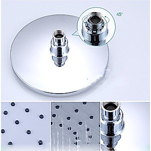 XZRWYB Shower Set Lift Up and Down Top Spray Refined Copper Temperature Control Shower