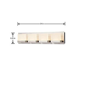 Home Decorators Collection Alberson 4-Light Brushed Nickel LED Bath Bar Light