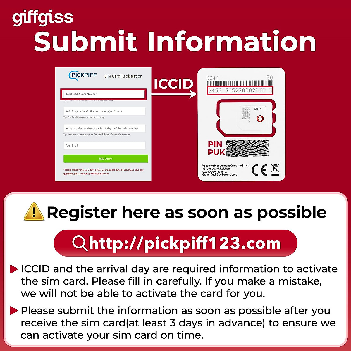 Vodafone Europe Prepaid SIM Card - 14GB + 800 Mins Calls in UK and Europe, 100GB + Unlimited Calls in Spain, Vodafone SIM Card Europe for 28 Days, Supported Hotspot for iPhone/Android(2 Pieces) 15 EUR