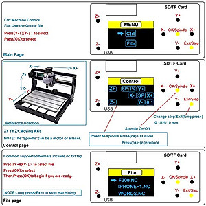 CNC Router Machine 3018 Pro, mcwdoit Simple Assembly Version, Desktop Wood Acrylic Plastic PCB MDF Engraving, 3 Axis with Offline Controller, Mill Bits, Working Area 11.8 * 7.1 * 1.8″