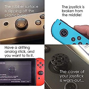 Replacement Joystick & Shell Compatible with Nintendo Switch Joy-Con, Thumbsticks Casing Repair Kit for Switch OLED Joy-con