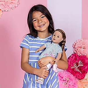 ADORA Amazon Exclusive Amazing Girls Collection, 18” Realistic Doll with Changeable Outfit and Movable Soft Body, Birthday Gift for Kids and Toddlers Ages 6+ - Ava with Summer Flamingo Outfit