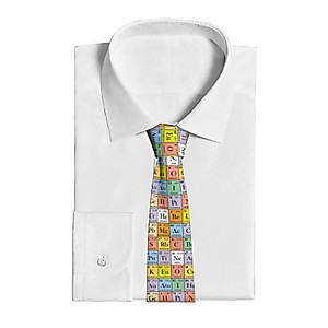 SKT T1 Men's Science Chemistry Neckties, Periodic Table of Chemical Elements Ties for Holiday Party, Gifts for Teacher Chemist