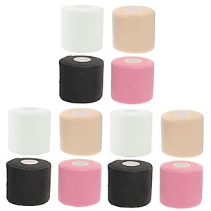 12 Rolls Skin Sponge Membrane Athletic Wrist Tape self Adhesive Medical Tape Ankle Tape Football Racket Damping Wraps Injury wrap Athletic wrap Combination Fitness Body