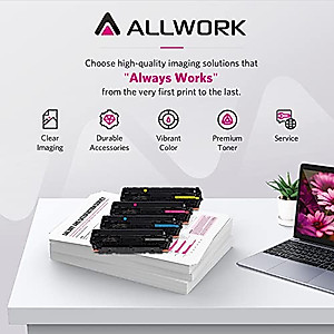 ALLWORK 414A [with Chip] Remanufactured Toner Cartridge Replacement for HP 414A 414X W2020A W2021A W2022A W2023A Work with HP Color Pro M454dn M454dw MFP M479dw M479fdn M479fdw M455dn M480f 4 Packs