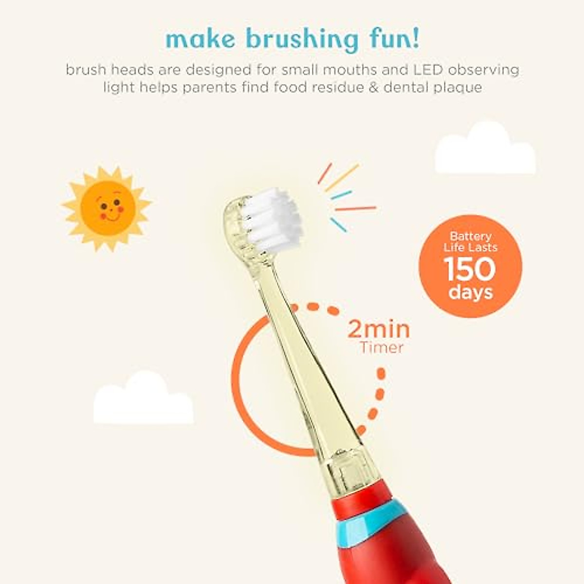 Fisher-Price My First Soniclean Baby Toothbrush, Extra Soft Bristles, First Baby Electric Toothbrush, Baby Teethers, Baby Teething Relief, Kids Toothbrushes
