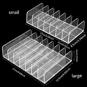 WSICSE 2 Pack Eyeshadow Makeup Palette Organizer, 7 Section Palette Holder Makeup Storage Organizer (S+M)
