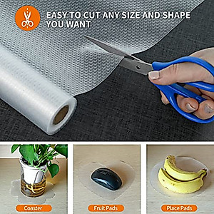 HOMEK Shelf Liner Kitchen Cabinet Liner for Shelves, Non Adhesive Drawer Liner for Kitchen, Non Slip Refrigerator Liners Waterproof Kitchen Cupboard Liner Protects Against Spills (12 Inches x 20 FT)
