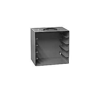 Durham 291-95 Gray Cold Rolled Steel Rack for 5 Large Plastic Compartment Boxes, 13-1/2" Width x 13-1/4" Height x 9-1/8" Depth