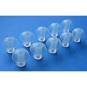10 Large (L) Soft Replacement Mushroom Domes Eartips Compatible with Walker's Game Ear: Game Ear HD Power Elite, Elite Comm, HD Pro Elite, HD Elite, Ultra Ear Camo BTE (Behind The Ear) Hearing Aids