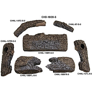 Peterson Real Fyre 18-inch Charred Oak Gas Logs Only No Burner