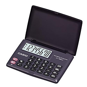 Casio Lc-160lv-bk-w Portable Type Calculator with 8-Digit Extra Big Display Cover Folds a Full 360 Degrees