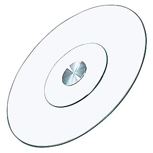 32inch Rotating turntable Glass Lazy Susan for kitchen Dining Table tabletop 9mm thick round Transparent glass Rotating Tray Serving Plate explosion-proof tempered glass 80cm