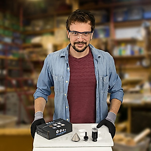 Diamond Core Drill Bits 1-3/8 Inch and Beveling Chamfer Bits 2 Inch Kit Vacuum Brazed Hole Saw with 5/8-11 Thread Plus 3/8 Inch Hex Shank Adapter (Set-2 with 1-3/8" (35mm) Diamond Core Drill Bit)