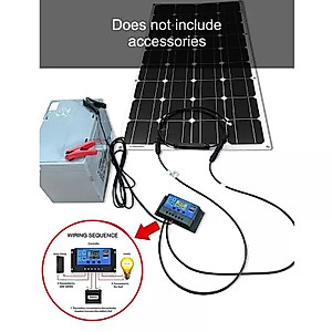 Flexible Monocrystalline Solar Panel Can Charge 12V Battery for Car/Boat/ Home Waterproof Solar Panel (18V 100W 3pc)
