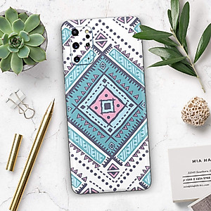 DesignSkinz Tribal Vector Ethnic Pattern v3 Protective Vinyl Decal Wrap Skin Cover Compatible with The Samsung Galaxy S20 (Screen Trim & Back Glass Skin)
