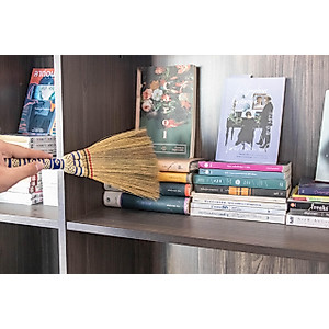 SN SKENNOVA – Small Whisk Broom Handheld Brush Whisks Away Dust, Dirt & Debris Brush Head 9.5-11" L with Nylon Hanger for Easy Storage Perfect for Inddor Outdoor and Car