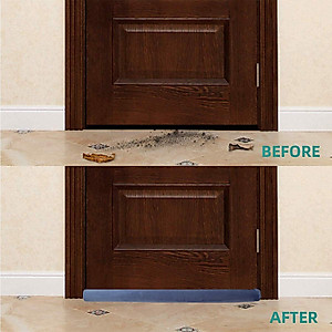 TumiMallody Door Draft Stopper Double Sided Weather Stripping Noise Breeze Draft Blocker Door Sweeps Washable Under Door Seal Strip Adjustable Velvet Draft Guard Multi Color Available (36 inch, Blue)
