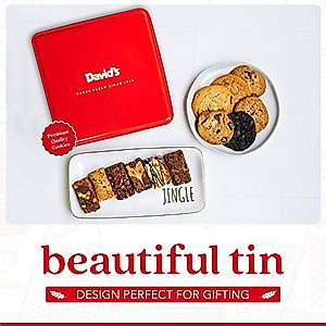 David’s Cookies Gourmet Assorted Cookies and Brownies Gift Basket - 12 x 1.5oz fresh baked cookies and 10 x 2oz individually wrapped brownies - Ideal Gift for Corporate Birthday Fathers Mothers Day Get Well and Other Special Occasions