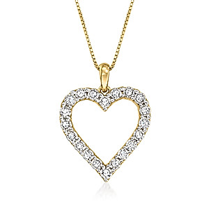 Ross-Simons 0.30 ct. t.w. Diamond Heart Pendant Necklace