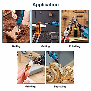 VLOXO 12V Cordless Rotary Tool 6 Variable Speed Electric Drill Set for Cutting, Sanding, Grinding, Polishing, Drilling, Engraving 93 Accessories Multi-Purpose Power Rotary Tool Kit