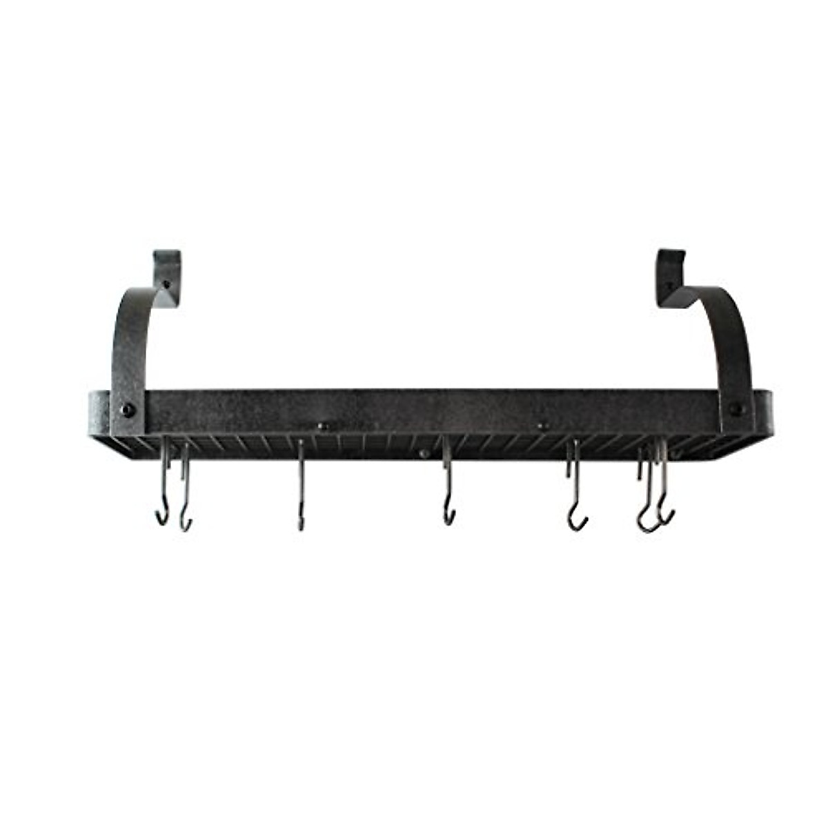 Enclume PR8BC-24 HS Bookshelf Wall Rack with Curved Arm, 24", Hammered Steel