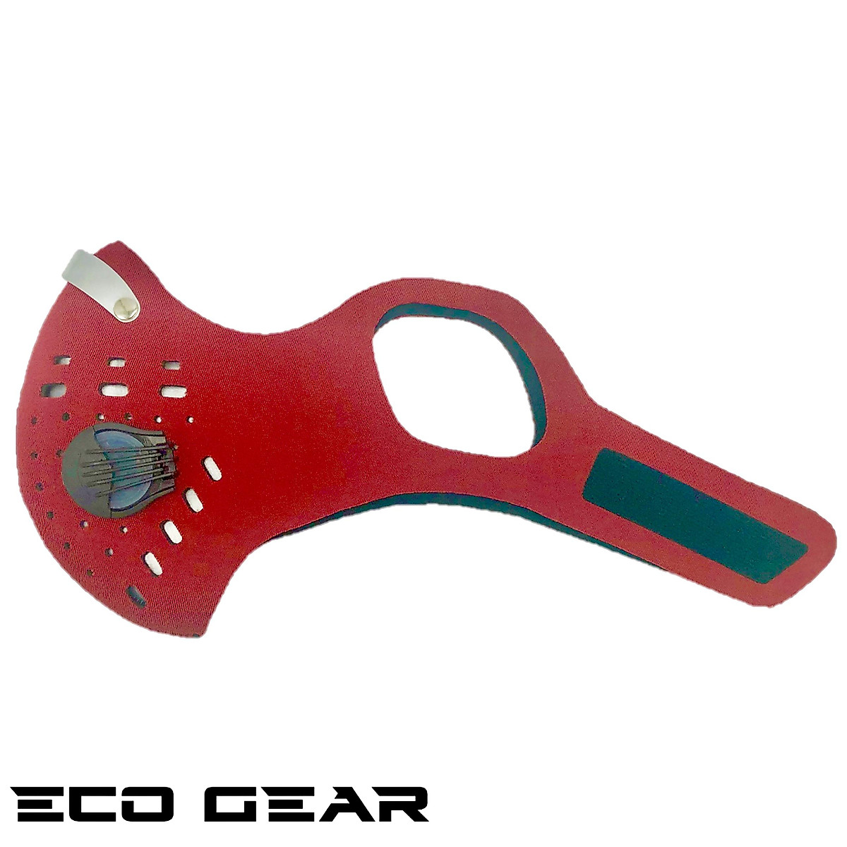 ECO-GEAR Anti Pollution Face Mask with Military Grade Activated Carbon Protection | Anti Smoke, Exhaust Gas, Dust, Pollen | Running, Walking, Cycling and other Outdoor Activities (Pure Red)