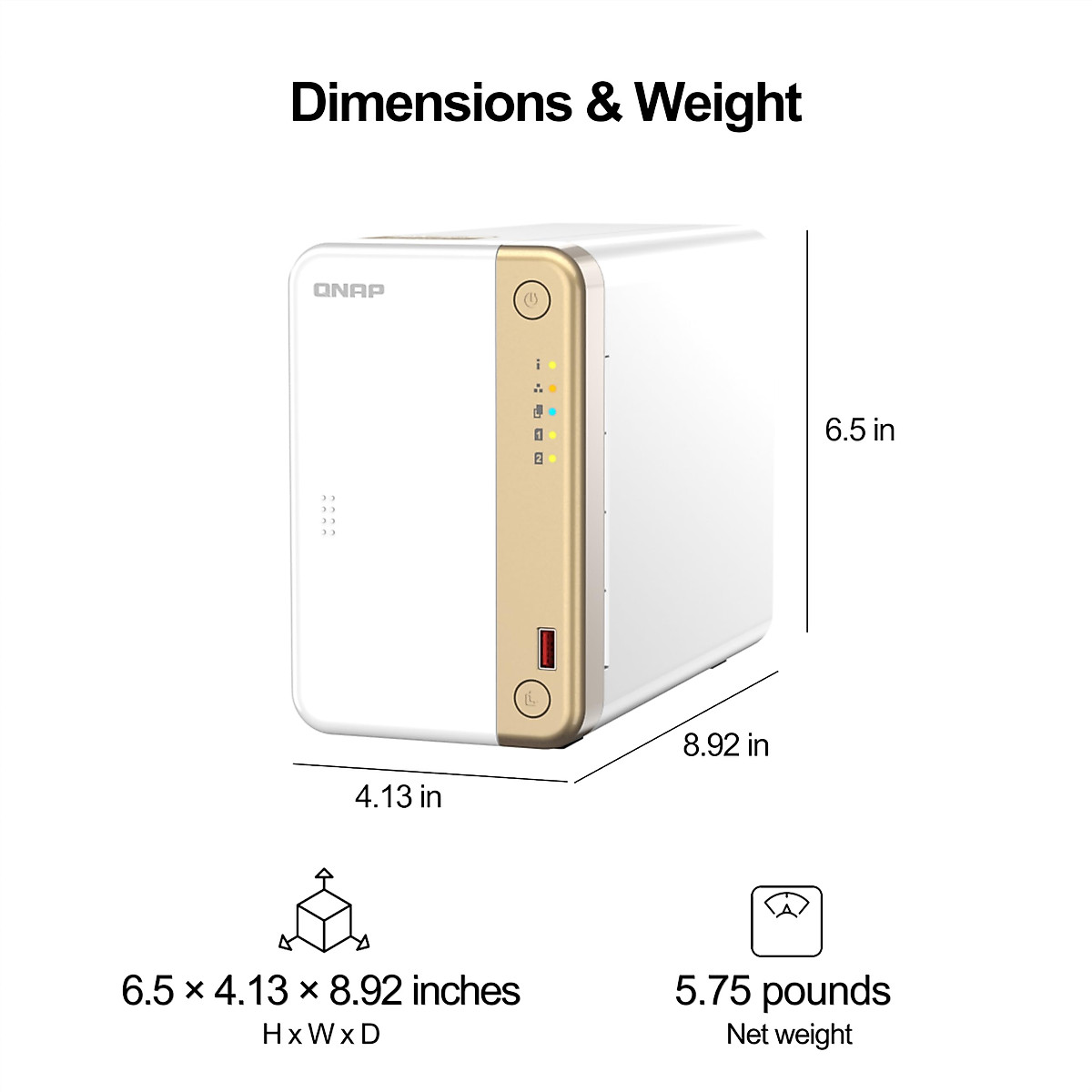 QNAP Turbo NAS TS-262-4G SAN/NAS Storage System