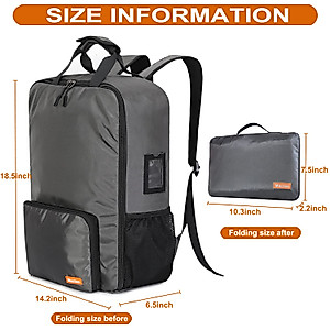 Mactso Stroller Travel Bag Compatible with GB Pockit and GB Pockit Air Plus All Terrain, Lightweight Stroller Travel Backpack for Airplane (Grey, M)