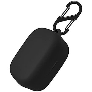 Geiomoo Silicone Case Compatible with Bang Olufsen Beoplay EX, Protective Cover with Carabiner (Black)