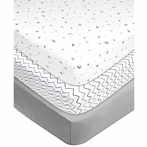 Delta Children Serta SleepTrue Mini Crib Mattress and American Baby Company 3 Pack Fitted Mini Crib Sheet Set for Boys and Girls