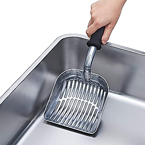 iPrimio Scoop Monster Cat Litter Scooper with Soft Foam Handle - Easy Cleaning Litterbox - Modern Scooper Holder -Works with All Metal and Plastic Scoopers