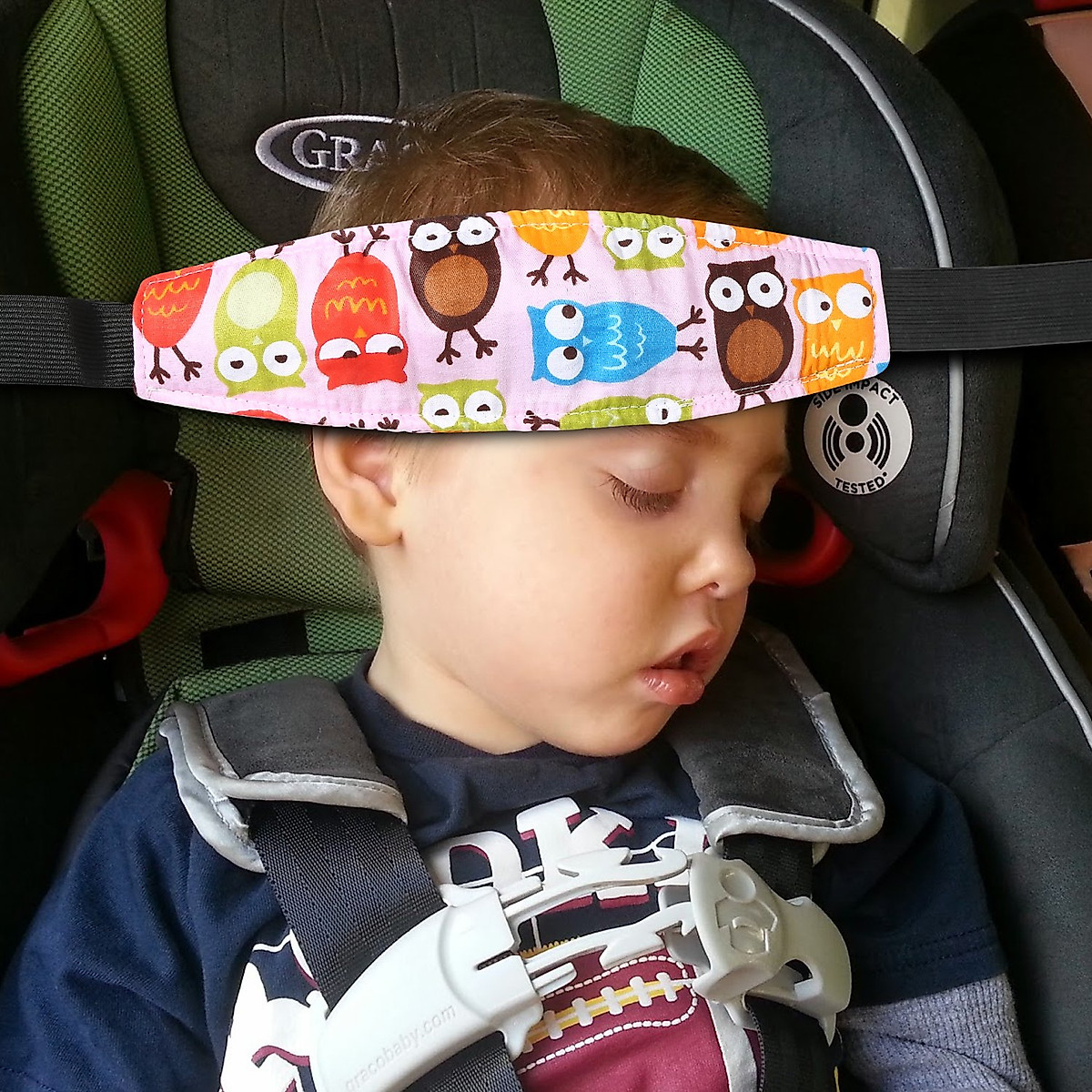 2 Packs Toddler Car Seat Neck Relief and Head Support, Pillow Support Head Band Easy Installation On Most Convertible Seats and Safety to Babies and Kids(Pink）