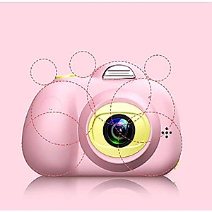 LKYBOA Children's Digital Camera - Kids Digital Camera Kids Camera Inch Screen Portable Compact Children's Cartoon Digital Front (Color : Pink)
