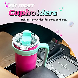 winiwo 20 oz Tumbler with Handle, Easy to Hold, Travel Coffee Mug with Screw Lid, Spill-proof, Insulated Cups, Built-in Up Down Flip, Fit Most Car Cup Holders, Commute, School, Home, Office