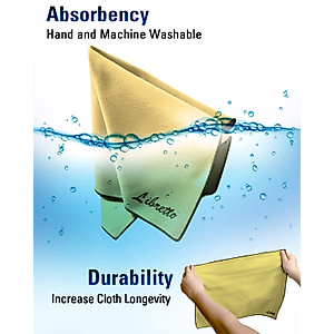 Libretto Microfiber Polish Cloth for Musical Instrument, 3 Sizes in 1 Pack, Violin and Cello Cleaning Product, Yellow, Lint-Free, Super Soft, Gift, for Piano, Guitar, Trumpet, Saxophone, Laptop.