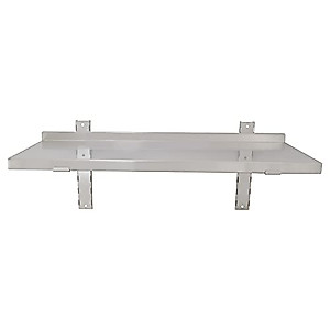 DULNICE Stainless Steel Wall Shelf Commercial Wall Mount Floating Shelving (39.4" x 12.6")