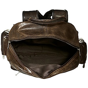 Piel Leather Travel Backpack, Vintage Brown, One Size