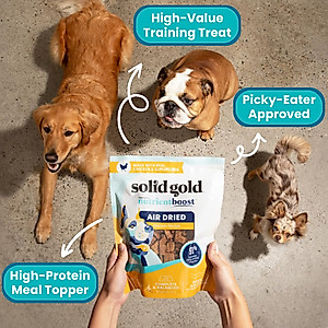 Solid Gold Air Dried Dog Food Toppers for Picky Eaters - Healthy Dog Treats Made with Real Chicken to Serve as Meal Topper or Dog Treat - Supports Muscle Growth, Immunity, and Healthy Digestion - 1 LB