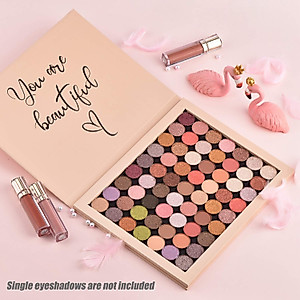 Allwon Extra Large Magnetic Palette Empty Makeup Palette for Eyeshadow Lipstick Blush Powder (Heart shape)